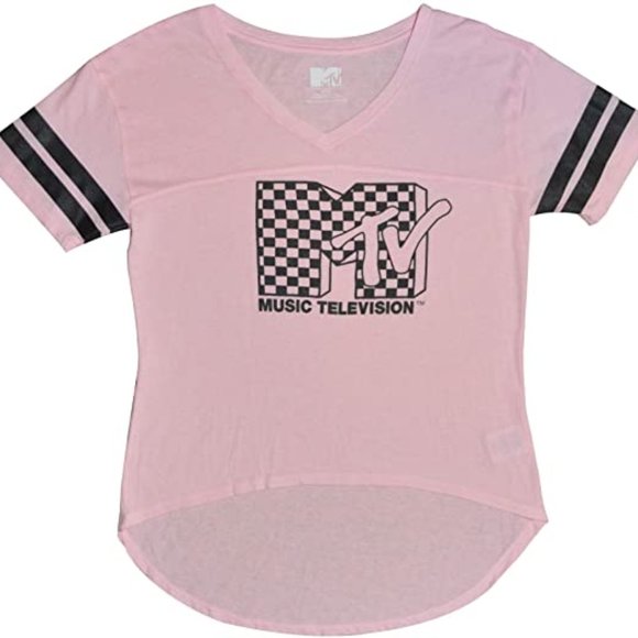 MTV | Tops | Mtv Womens Pink Cotton Poly Tee New | Poshmark